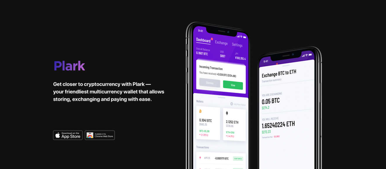 Crypto Wallet Plark introduces on Apple App Store